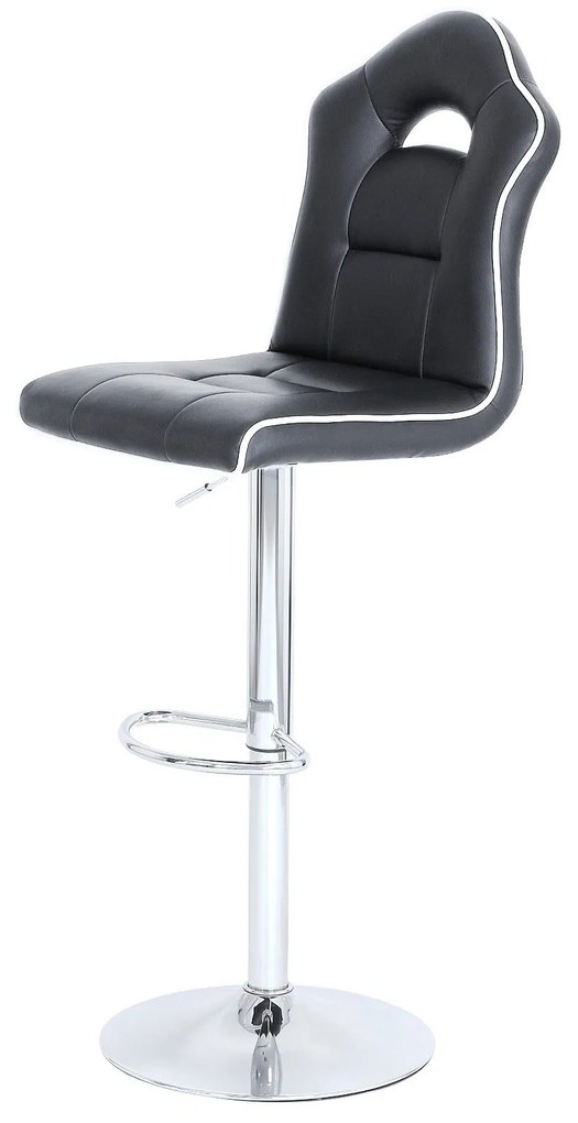 SONGMICS Barová židle nastavitelná černá nosnost 150 kg