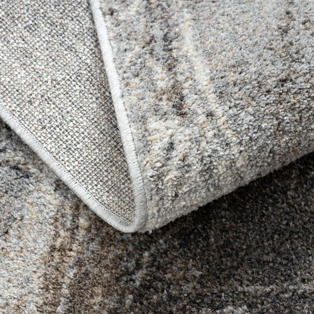 Dywany Łuszczów, Kusový koberec Fusion 9617 dark grey/brown, 80x150, šedá, kancelář