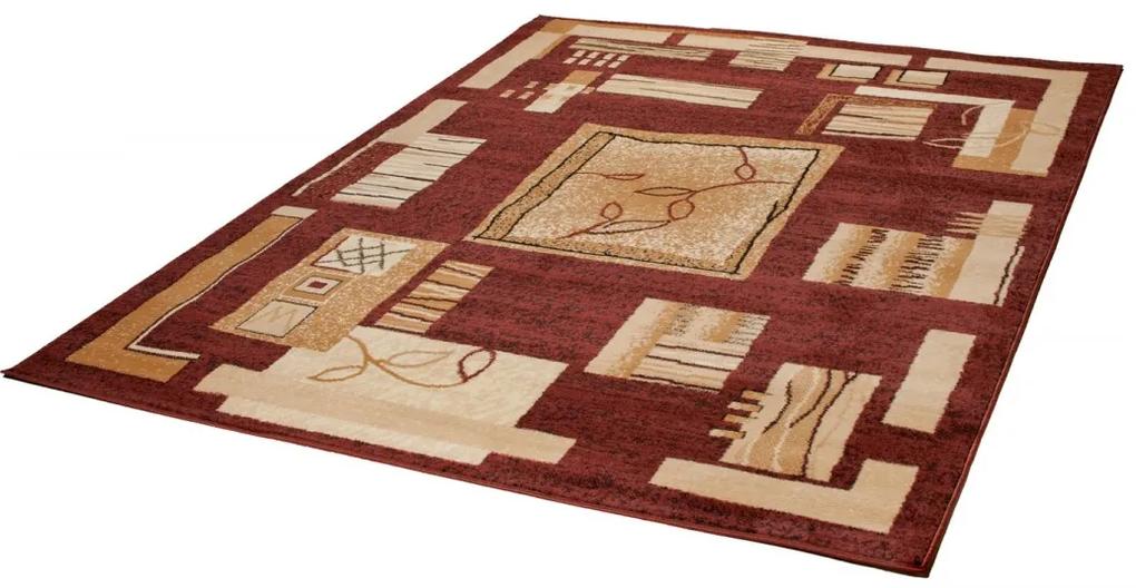 Chemex Moderní koberec Atlas - geometrické tvary 2 - hnědý Rozměr koberce: 60x100 cm