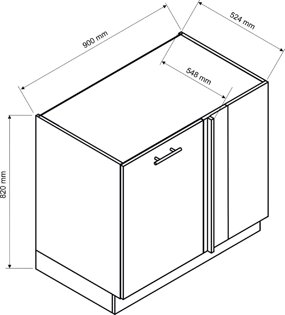 ALFASHOP ZOYA dolní DNP P/L dub