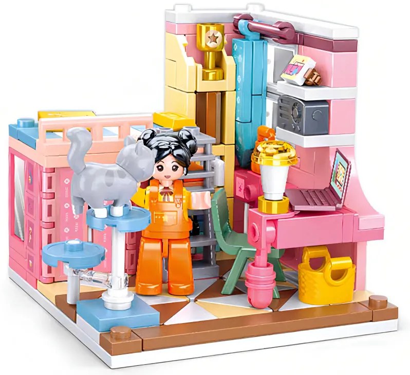 Sluban Girls Dream Mini Handcraft M38-B1016D Ložnice