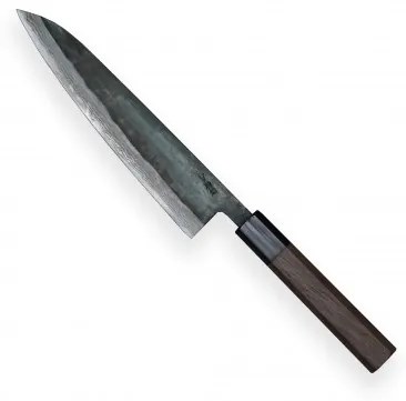 KIYA nůž Gyuto / Chef 180 mm - Suminagashi Kurouchi Damascus 11 layers
