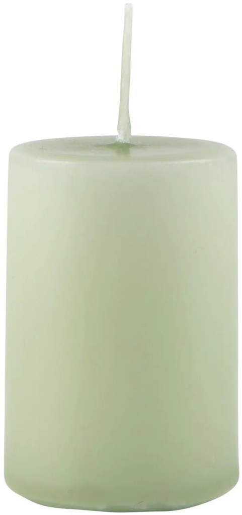 IB Laursen Zelená sloupová svíčka LIGHT GREEN 6cm