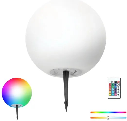 LED RGBW Stmívatelná solární lampa LED/5W/3,7V 3000K IP54 pr. 30 cm