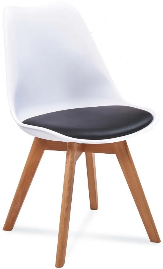 Skandinávská židle FORD 2 bílá / černá
