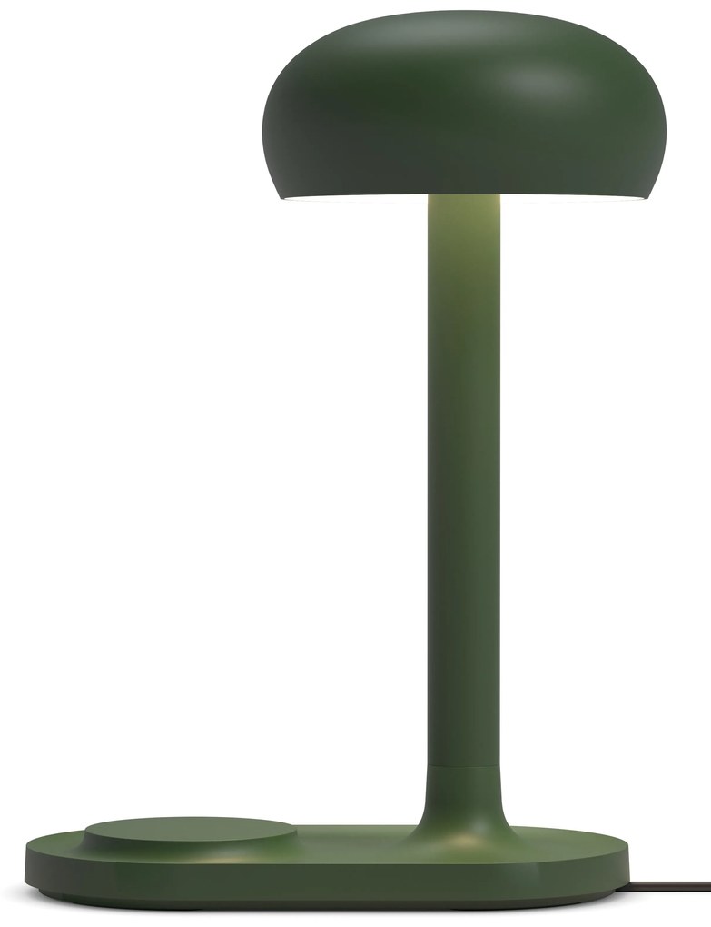 EVA SOLO LED lampička Emendo nabíjecí s Qi nabíječkou tmavě zelená