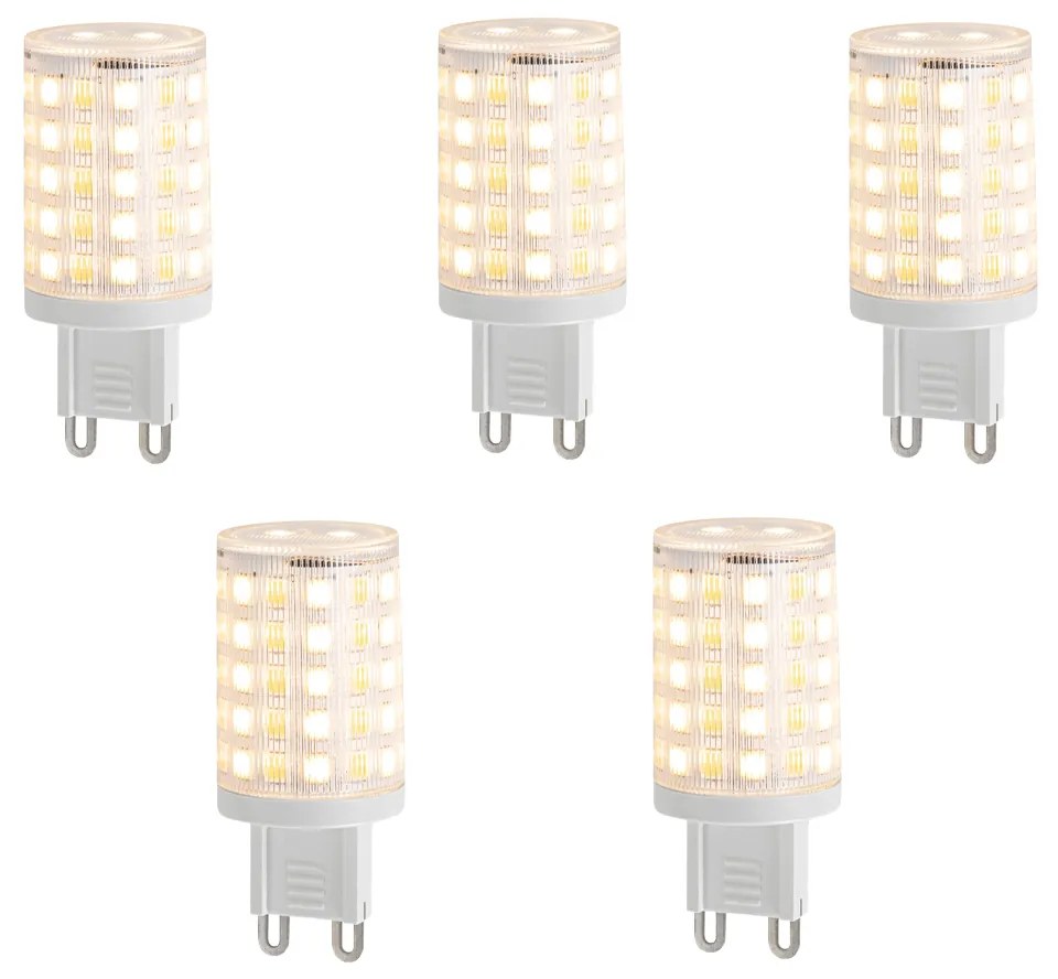 Sada 5 chytrých stmívatelných LED žárovek G9 čirá 2,5W 250 lm 2700-6500K