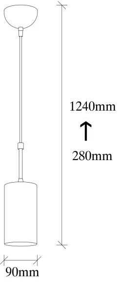 Lustr na lanku KEM 1xE27/40W/230V zlatá