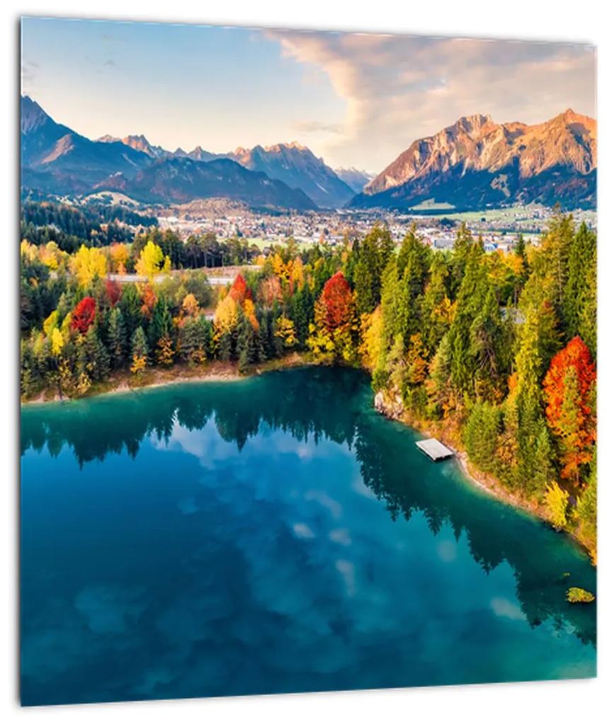 Obraz - Jezero Urisee, Rakousko (30x30 cm)