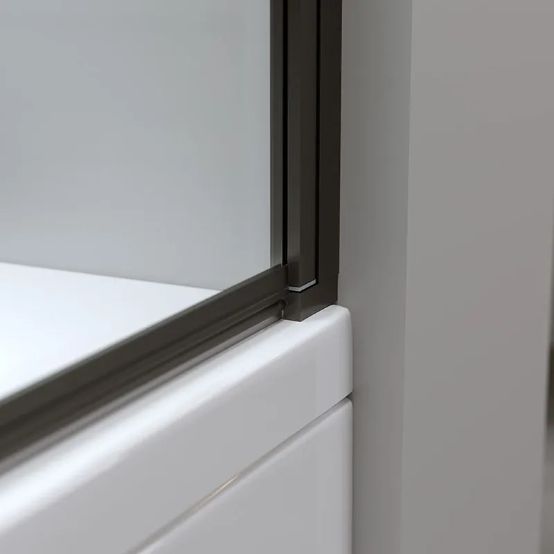 BPS-koupelny Jednodílná vanová zástěna HYD-PR01 70x140 černá/transparent