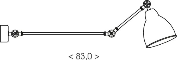 Brilagi - Nástěnná lampa QUILL 1xE27/40W/230V 83 cm bílá