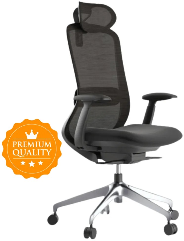 MERCURY Ergonomická kancelářská židle UNO - černá síťovina