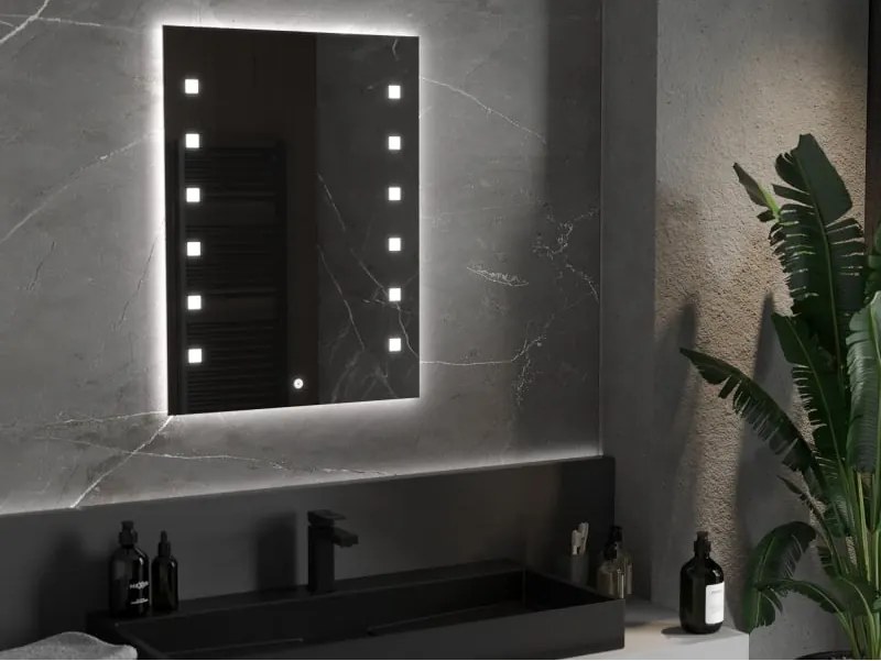 Mexen Ner podsvícené koupelnové zrcadlo 60 x 80 cm, LED 6000K, proti zamlžování - 9809-060-080-611-00