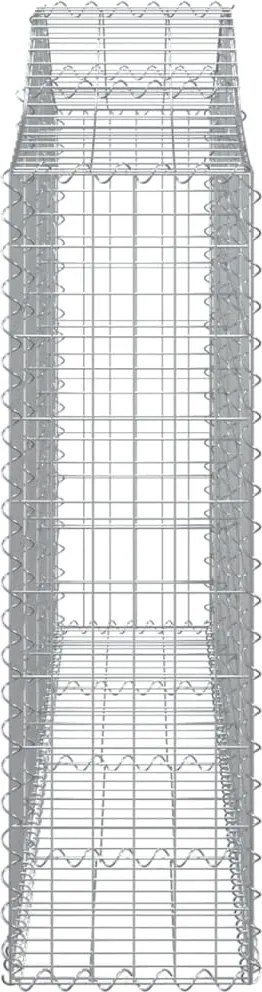 Klenuté gabionové koše 3 ks 200x30x100/120cm pozinkované železo 3145431