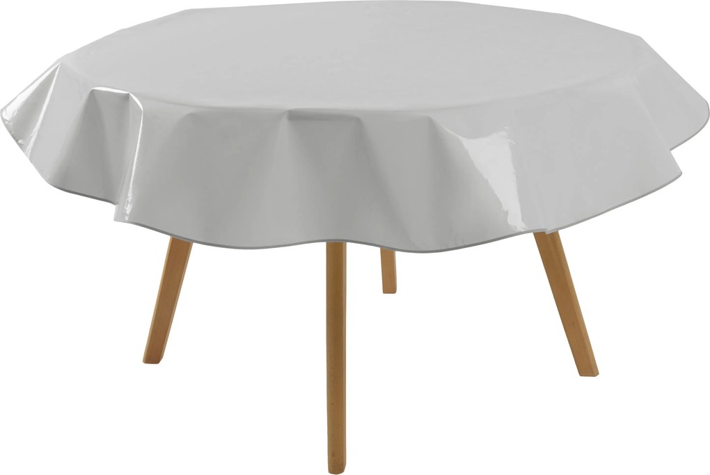 Livarno® Omyvatelný ubrus (kulatý, Ø 160 cm, šedá)