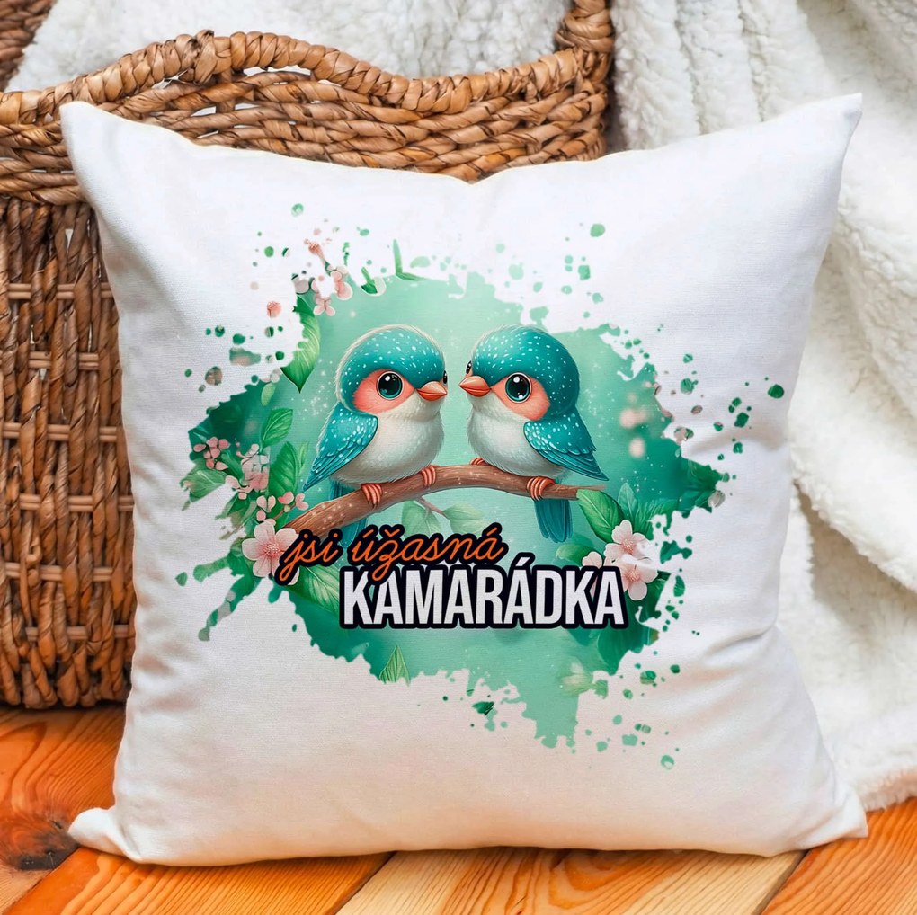 Ahome Ahome CZ Polštář Úžasná kamarádka 37 x 37 cm