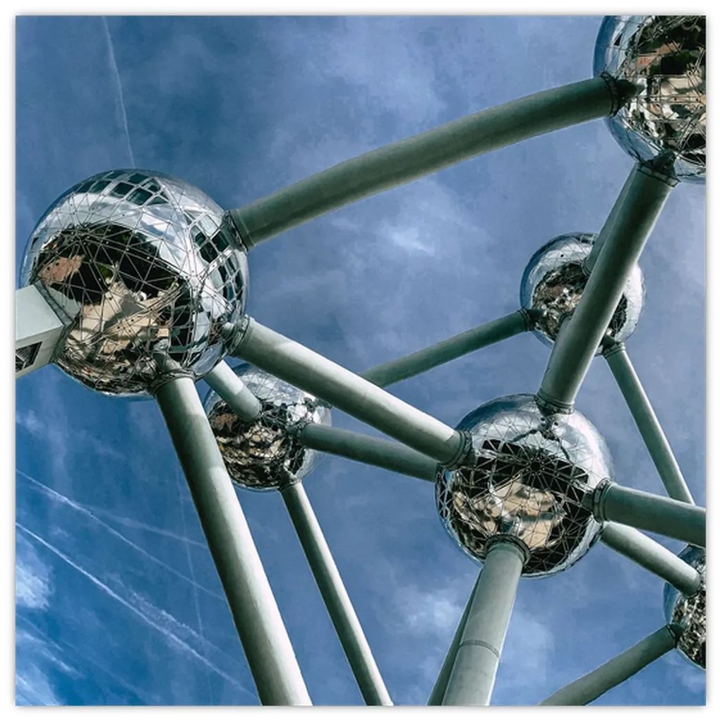 Obraz - atomium v Bruselu (30x30 cm)