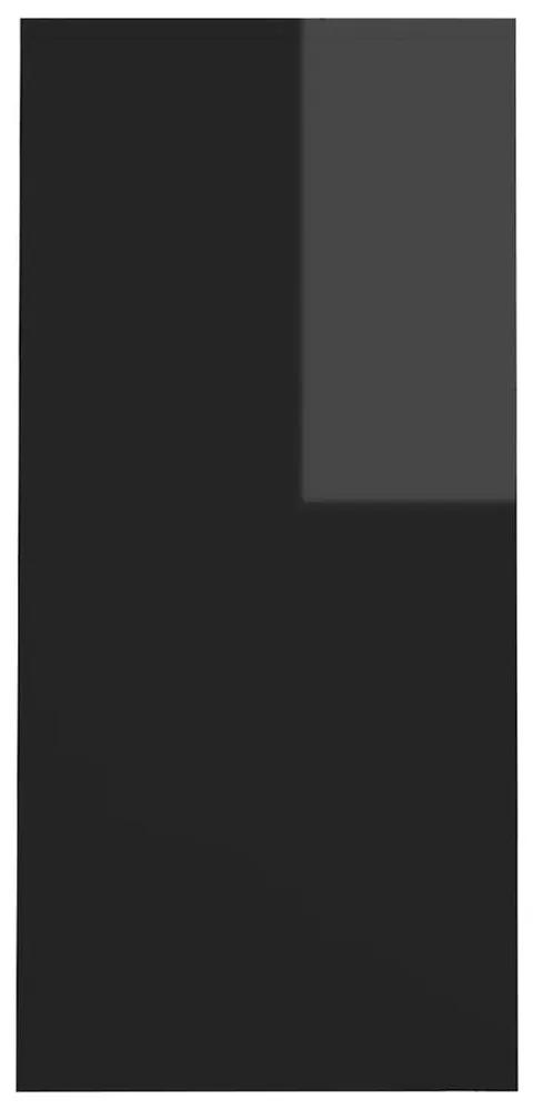 Petromila Stůl na notebook černý vysoký lesk 102,5x35x75 cm dřevotříska