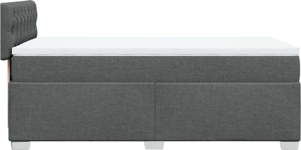 Box spring postel s matrací tmavě šedá 80 x 200 cm textil 3285723
