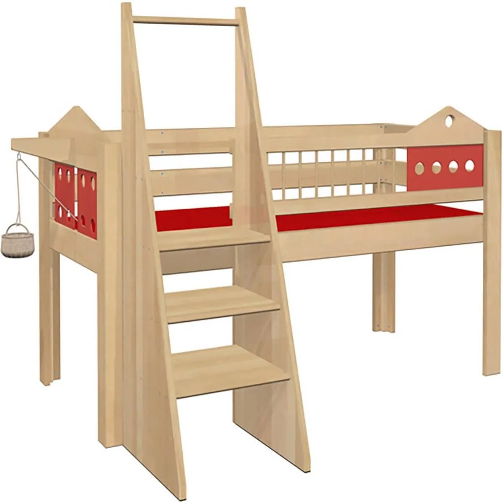 De Breuyn Dětská dřevená postel DeBreyun Deluxe Mid-High