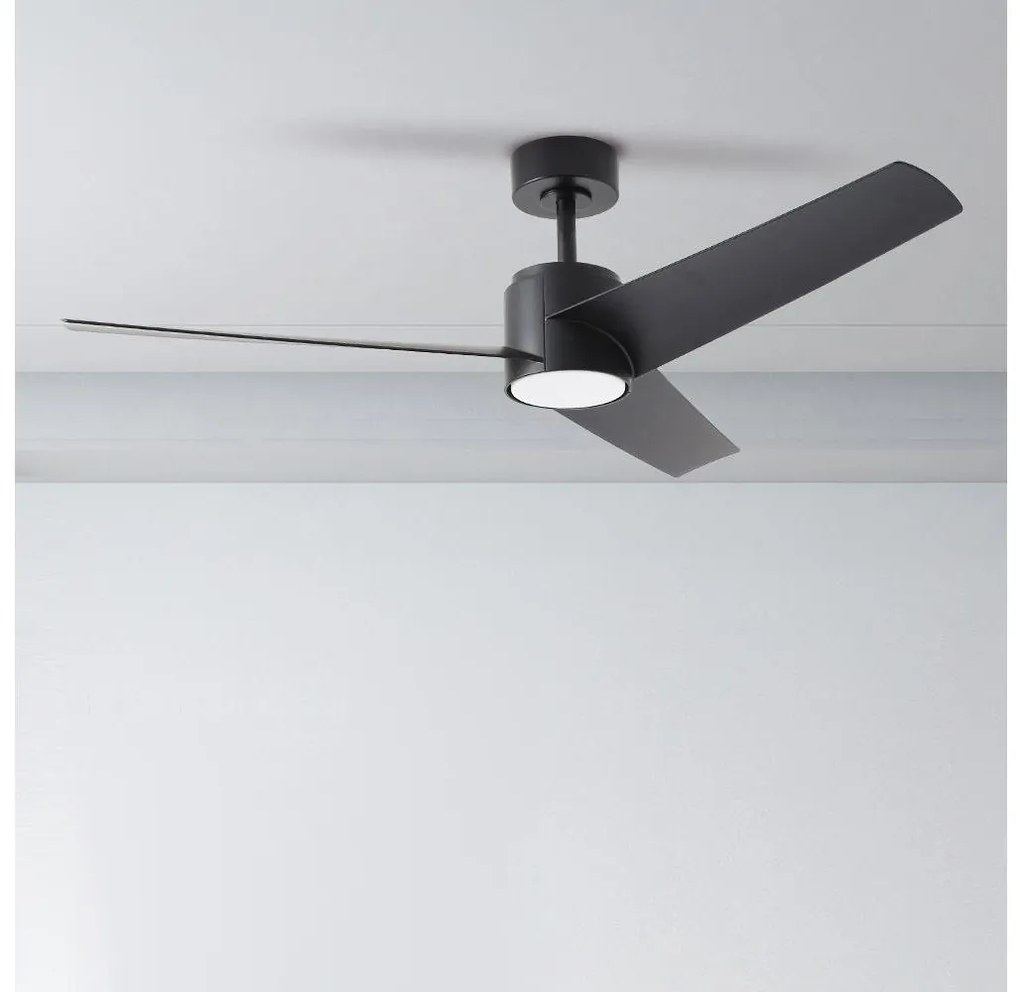 ZEVENTI - LED Stropní ventilátor ORVIETO LED/18W/230V Wi-Fi Tuya černá + DO ZEV001