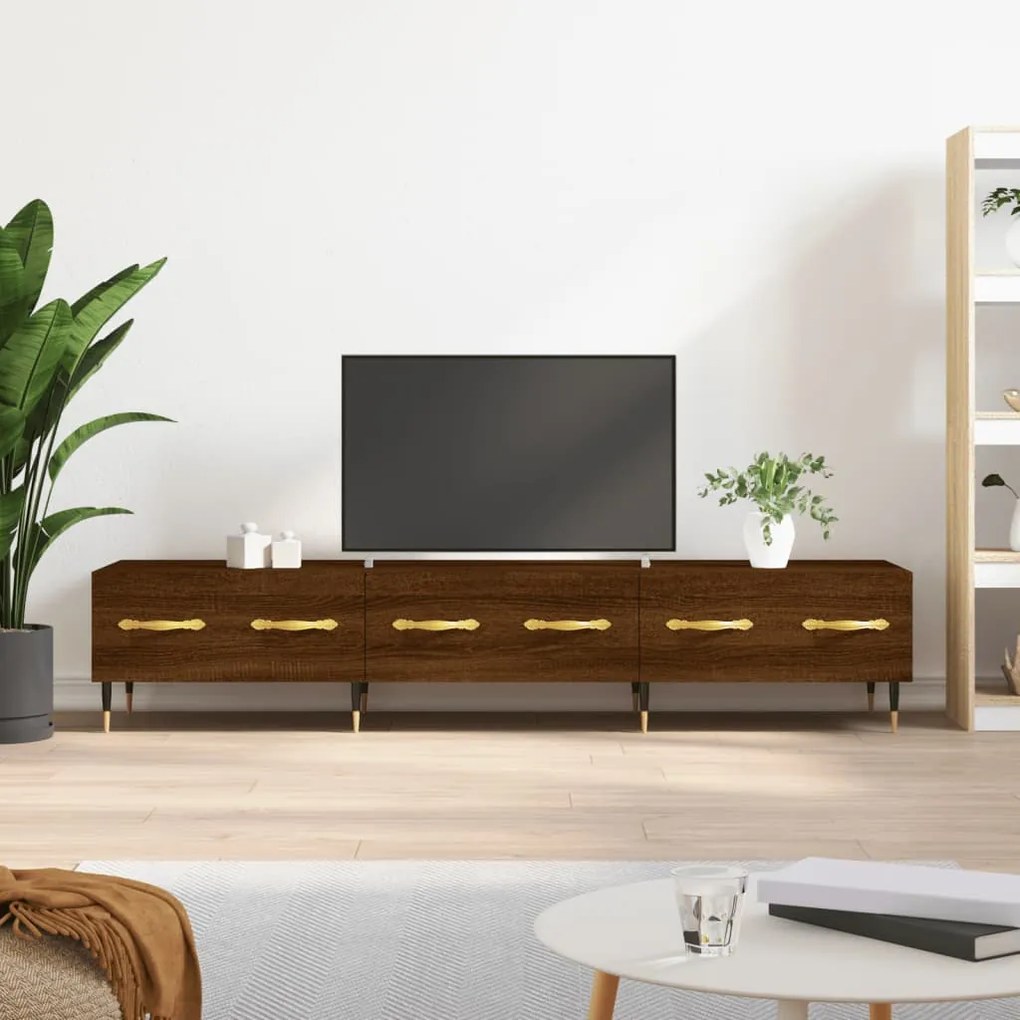 TV skříňka hnědý dub 150 x 36 x 30 cm kompozitní dřevo - Default Title