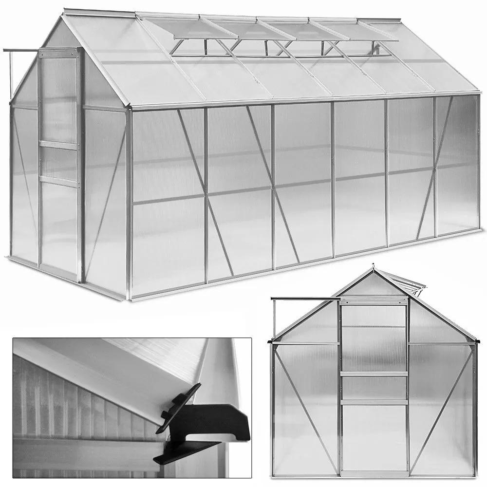Jurhan & Co.KG Germany Hliníkový skleník M1 11,73m³ - 4 střešní okna - 380 x 190 cm