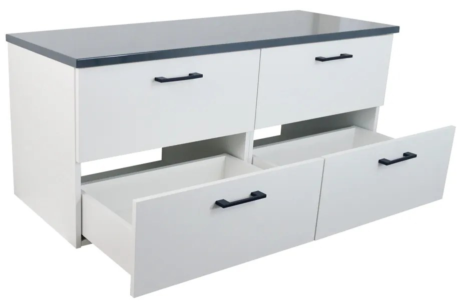 Comodo Koupelnová skříňka pod deskové umyvadlo Agria NEW W 120-HD - bílá/antracit