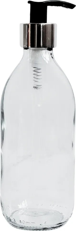 Dávkovač mýdla STELLA 330 ml s černo-stříbrným dávkovačem