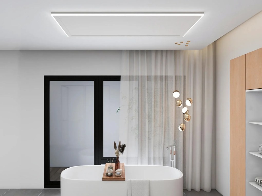 Stropní Infrapanel CEILING LED 370W | Výhřevnost 6.5 m2 | 65x63 cm | LED světlo | Bezdrátový termostat