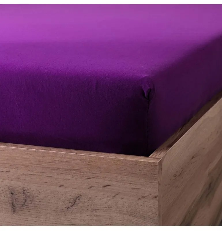 Prostěradlo fialové jersey EMI, Plachta 90x200