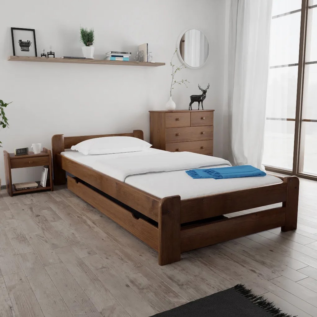 Postel Emily 80 x 200 cm, dub Matrace: Matrace Coco Maxi 20 cm