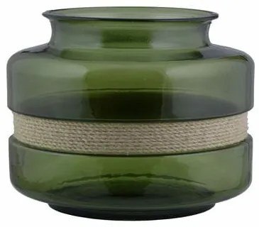Ego Dekor EGO DEKOR ECO Váza z recyklovaného skla "ABA", olivově zelená, 25 cm