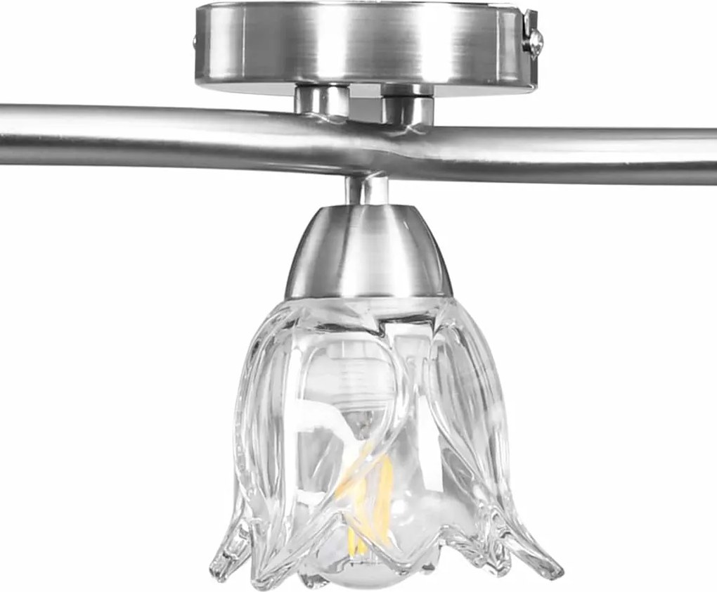 Stropní lampa průhledná skleněná stínidla 3 žárovky E14 tulipán 289230