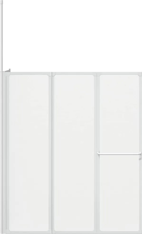 Sprchová a vanová zástěna tvar L 70x120x137cm 4 panely skládací 140787