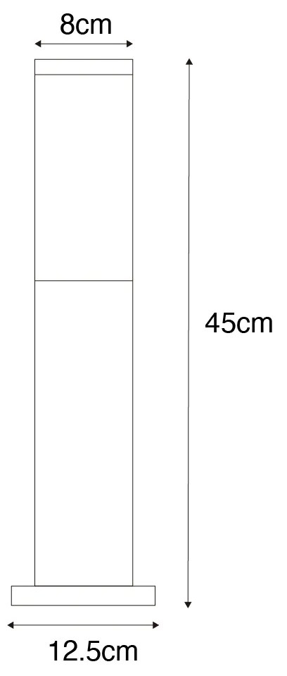 Chytré venkovní sloupkové svítidlo tmavě šedé s kouřovým efektem 45 cm vč. WiFi P45 - Malios
