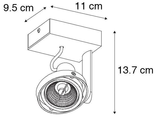Moderní bodové světlo černé - Master 70