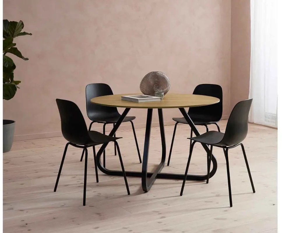 Designový jídelní stůl Valenzuela 120 cm vzor dub