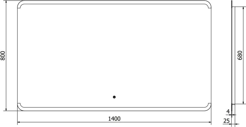 Mexen Nida osvětlené koupelnové zrcadlo 140 x 80 cm, LED 6000K, proti mlze - 9806-140-080-611-00