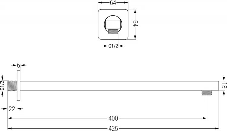 Mexen Cube DR02 podomítkový vanový a sprchový set s hlavovou sprchou 30x30 cm (7v1), chromová, 77503DR0230-00
