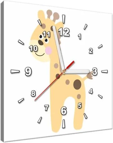 Tištěný obraz s hodinami Žirafa 30x30cm ZP4150A_1AI