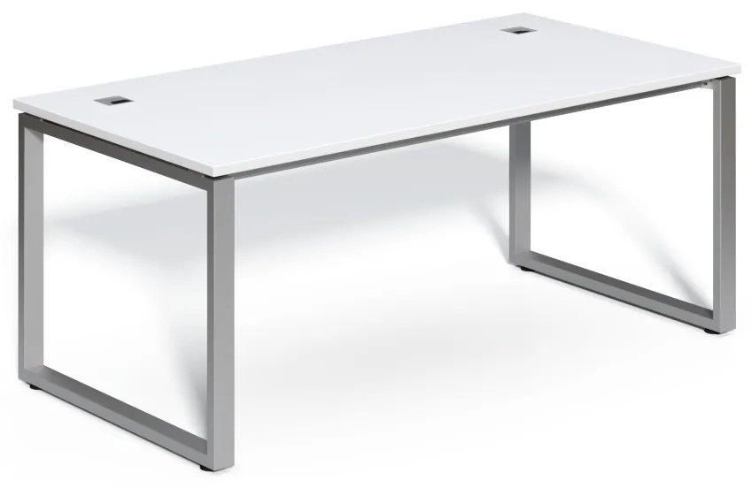 Stůl SimpleOffice 180 x 90 cm, bílá / stříbrná