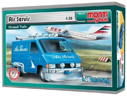 Stavebnice Monti System MS 05 Air Servis Renault Trafic 1:35 v krabici 22x15x6cm