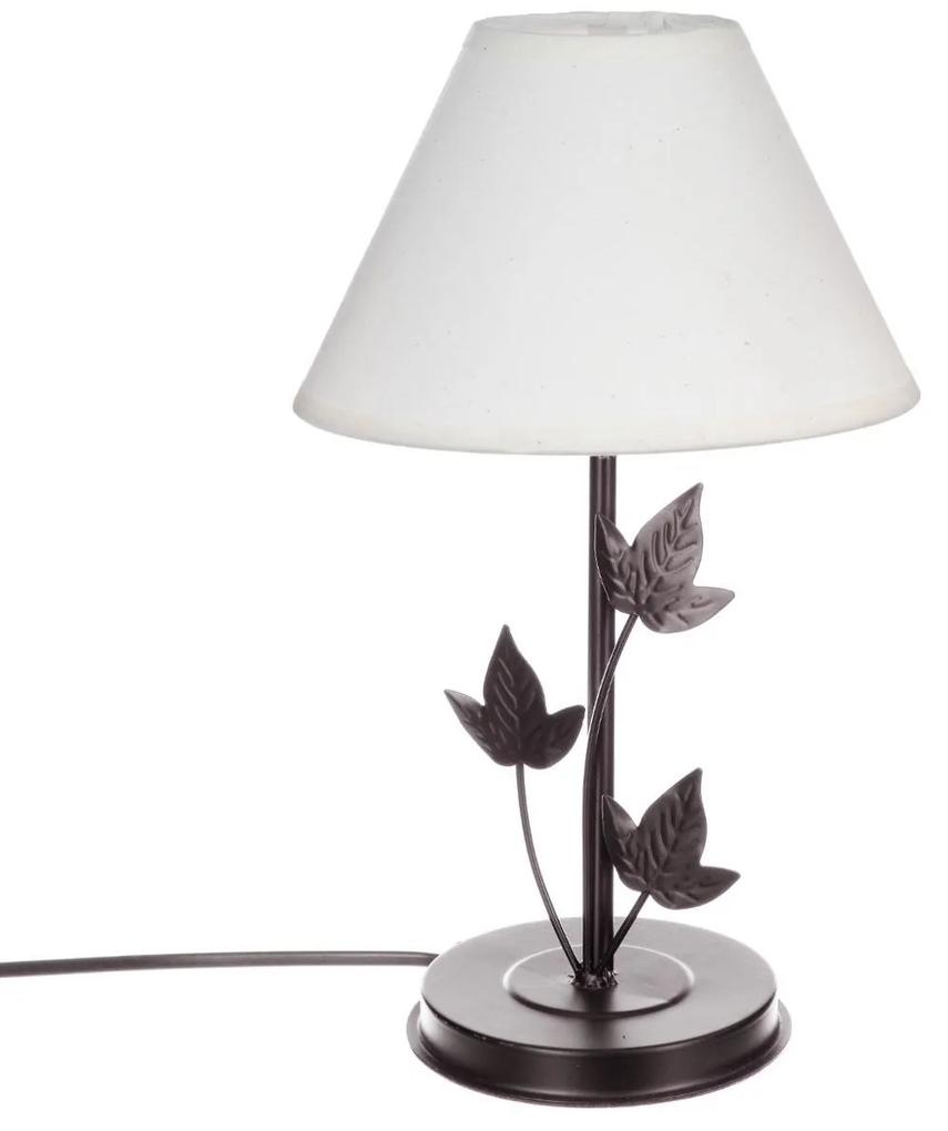 Stolní lampa FEUILLE, motiv listu s bílým difuzorem, 35 cm
