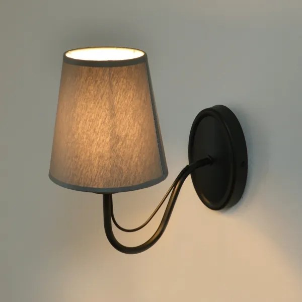 Nástěnná lampa MALBO 1xE27/15W/230V šedá/černá