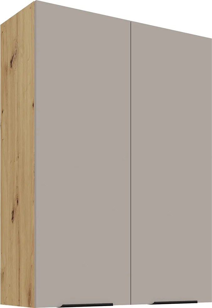 ARIA li | horní skříňka 80 G-108 2F policová | 80 cm | EXTRA VYSOKÁ | ANTI FINGERPRINT povrch | artisan/béžová