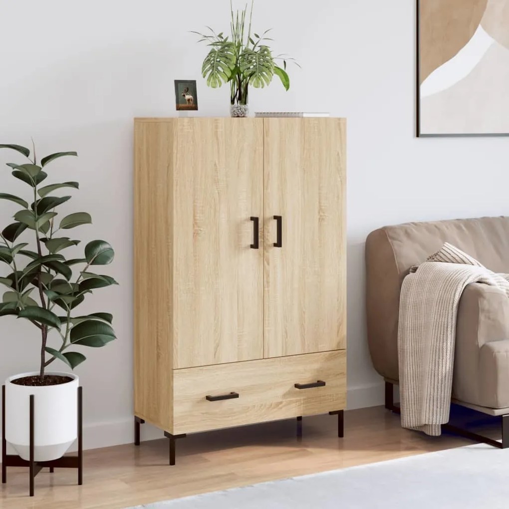 vidaXL Skříň highboard 69,5 x 31 x 115 cm kompozitní dřevo [828238] Barva: hnědý dub