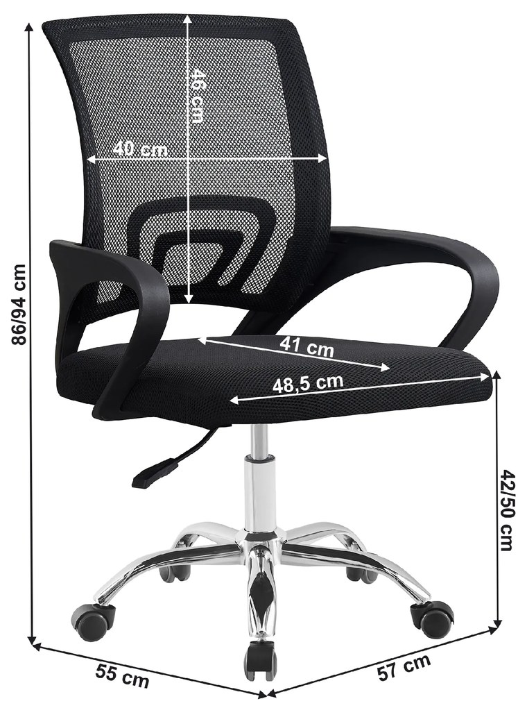 Kondela Kancelářská židle, černá/černá, DEX 4 NEW