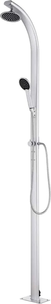Zahradní sprcha s šedou základnou 220 cm hliník 3070796