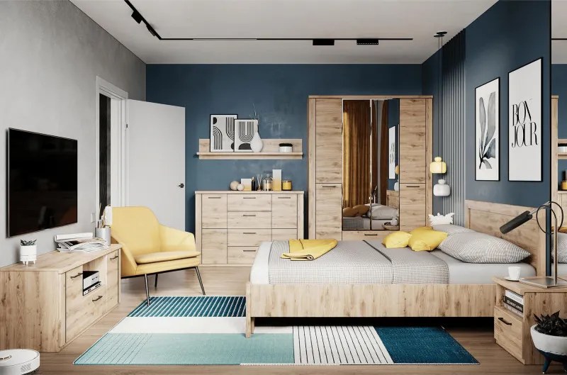 Postel DORSI 160x200, dub navarra Kondela 0000358646